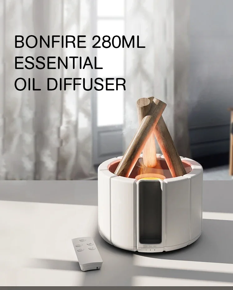Campfire Aroma Diffuser Bonfire Air Humidifier Ultrasonic Cool Mist ...