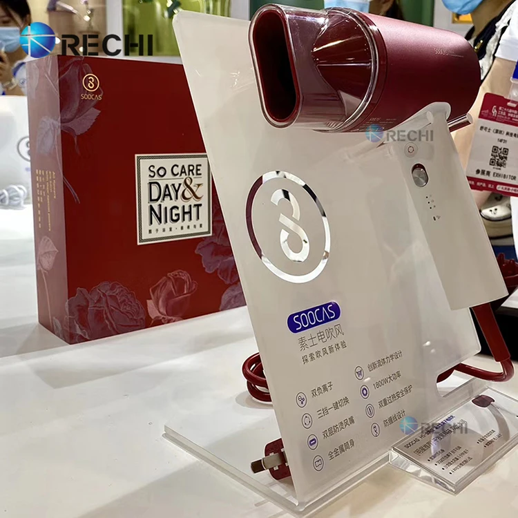 RECHI Custom L Shape Counter Wood Wallets POS Display Stand