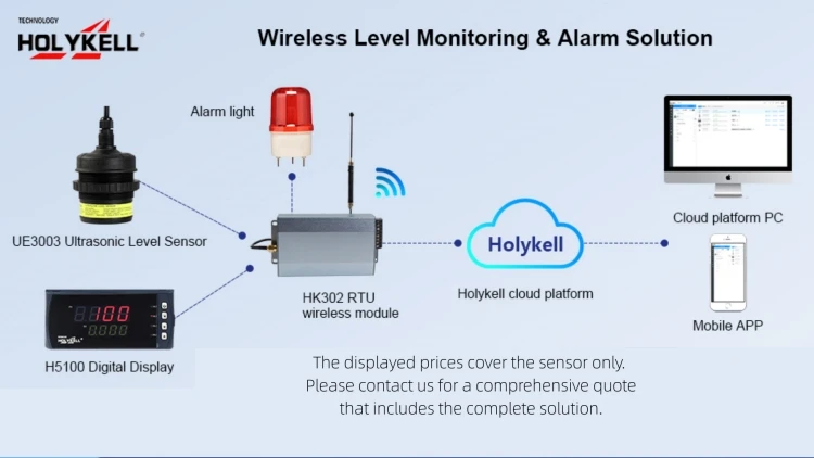 Holykell UE3003 Ultrasonic Water Level Sensor - 0-10m