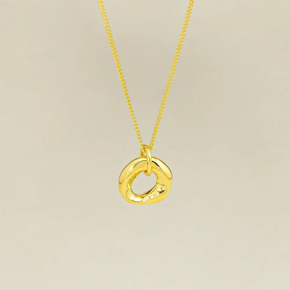 Women's S925 Pure Silver Necklace with 18K Gold Plating