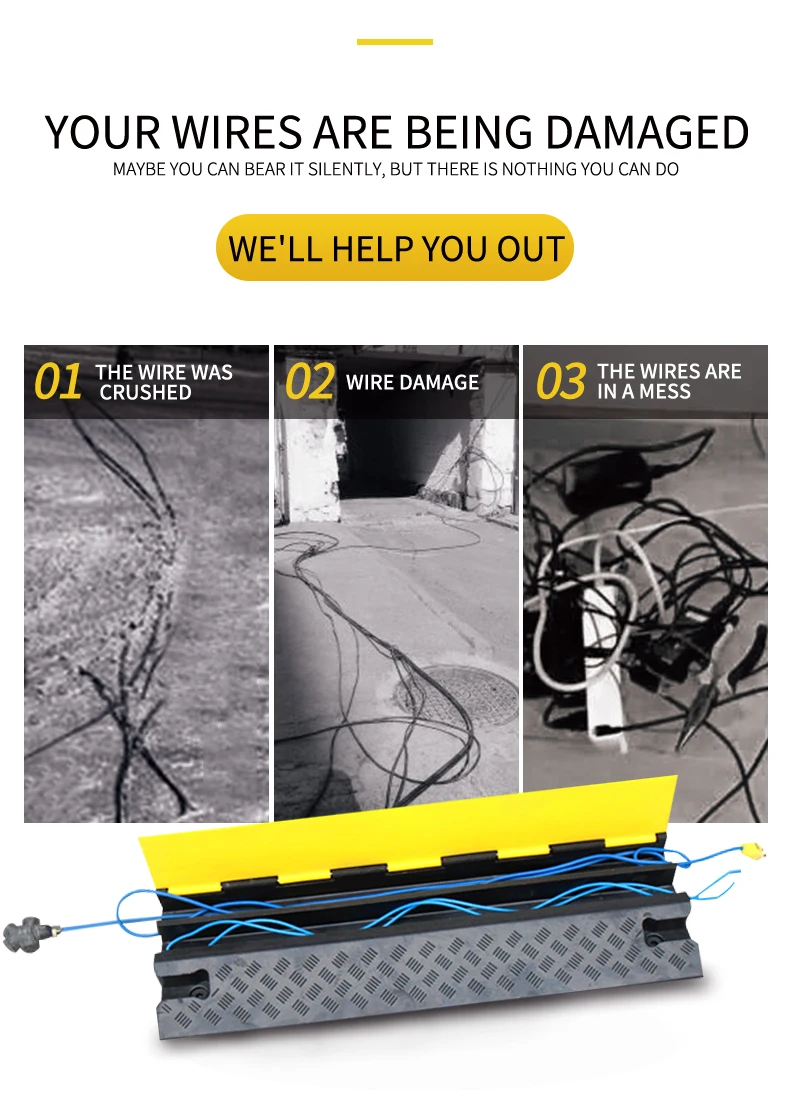 1 Channels Black Plastic Cable Trunking Cable Protector