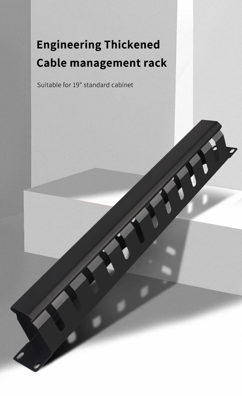 19 Inch Cable Manager Patch Panel 24 Port Port Rj45 Lan Cable Organizer ...