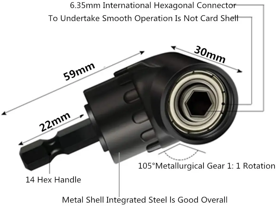 3pcs Power Drill Socket Set Rotatable Hex Shank 1/4" 3/8" 1/2" Impact ...