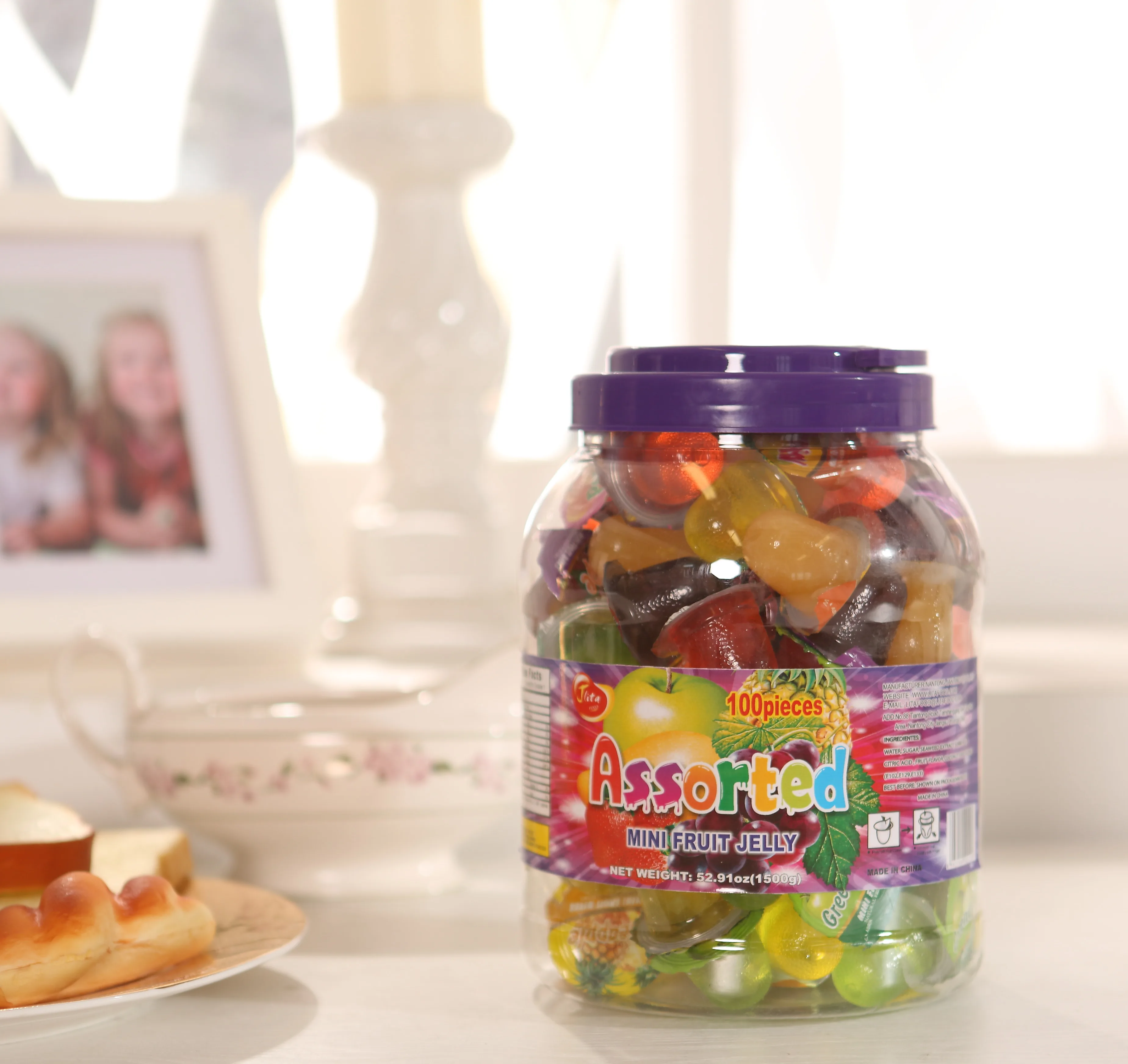 Minicrush Candy Mini Jelly Plastic Candy Doll Jar Mixed Fruit Juice ...