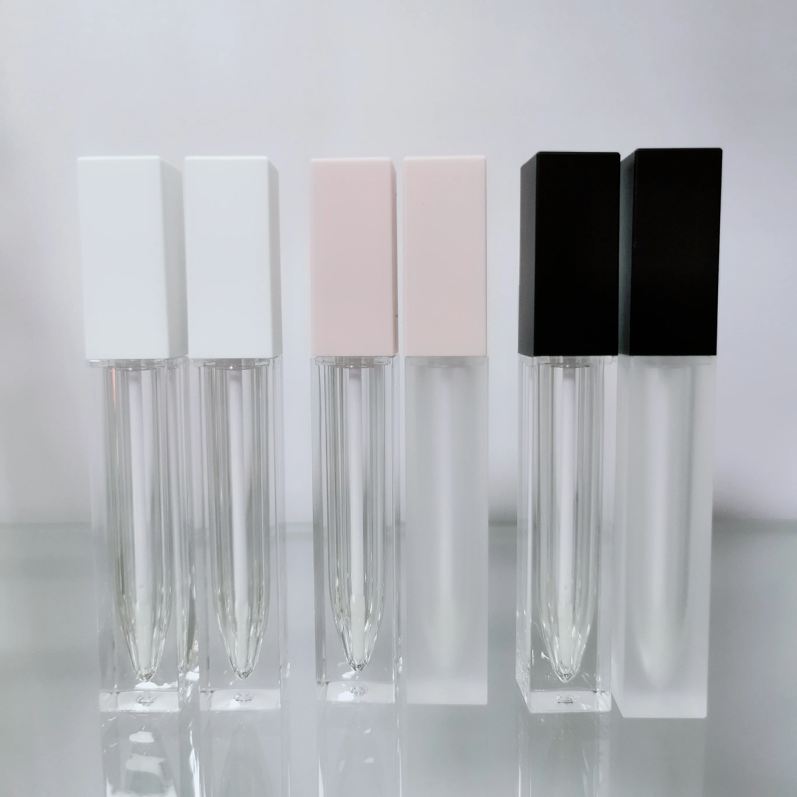 Transparent Lip Gloss Tubes with Box Custom Logo Empty