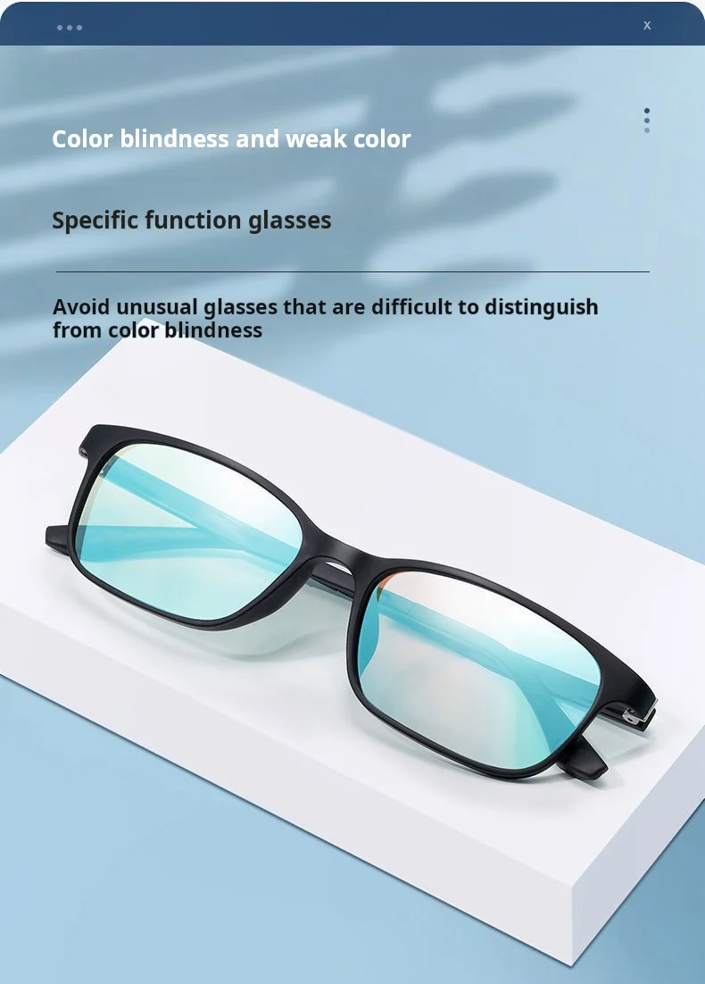 Male Colorless Transparent Myopia New Full-frame Colorblind Glasses ...