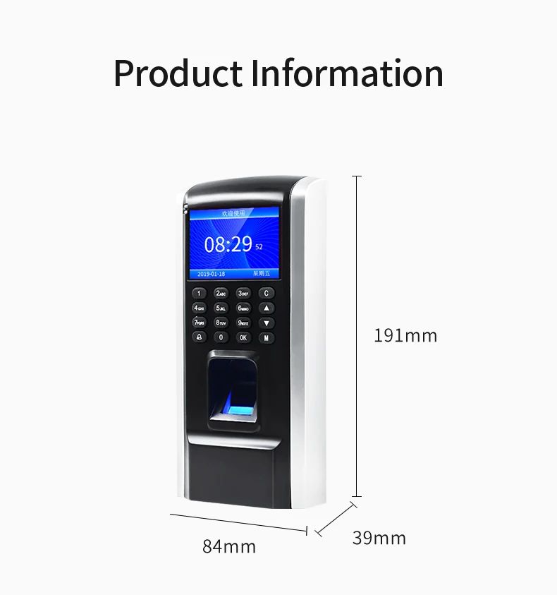 Stylish Security Guard Time Clock Access Control Terminal Biometric Id ...