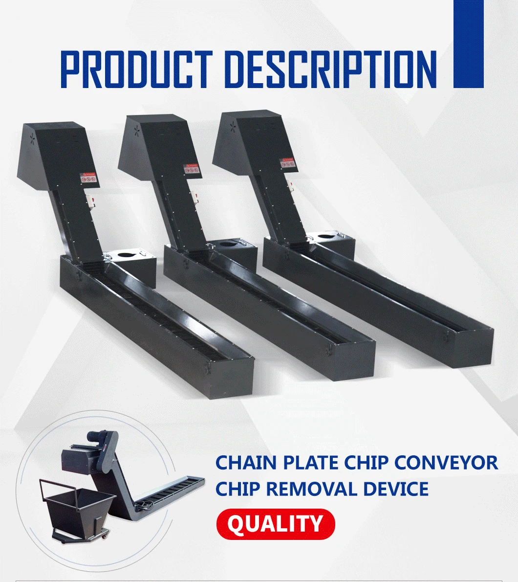 Spiral Type Chip Conveyor Chip Removing Machine Cnc Machine Magnetic ...