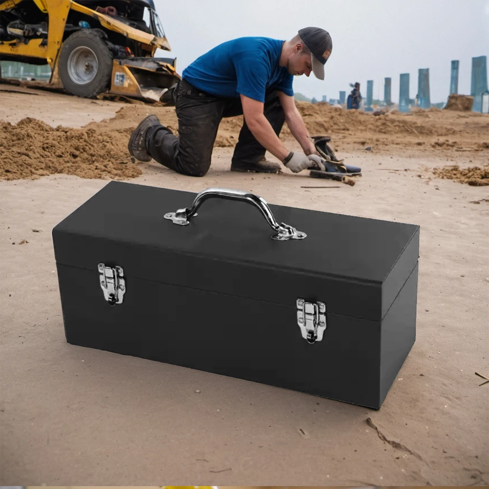 Heavy-Duty Mechanical Metal Tool Box with Handles for Outdoor Household ...