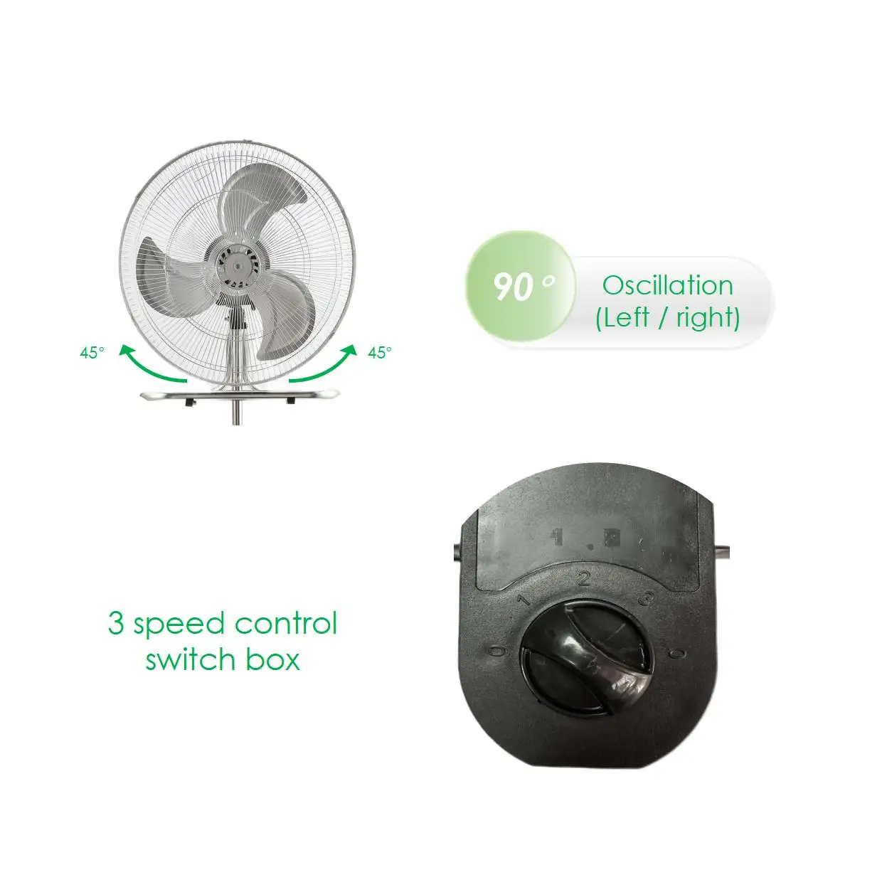Hot Sale Ventiladore Industrial Standing Electric Fans 18 Inch ...