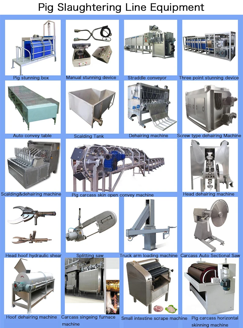 Pig Abattoir For Pig Slaughterhouse Equipment Pig Carcass Dehairing ...