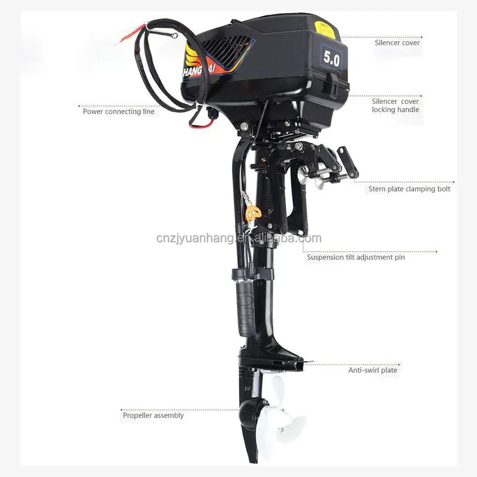 HANGKAI 1200W 48V DC Brushless Electric Outboard Motor for Leisure Boats OEM