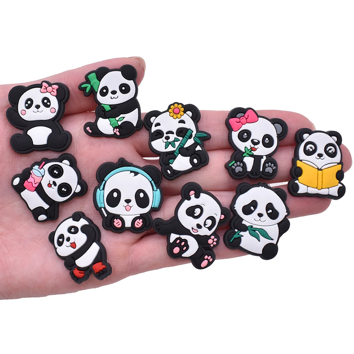 Wholesale Chinese National Treasure Panda Cartoon Clog Charms