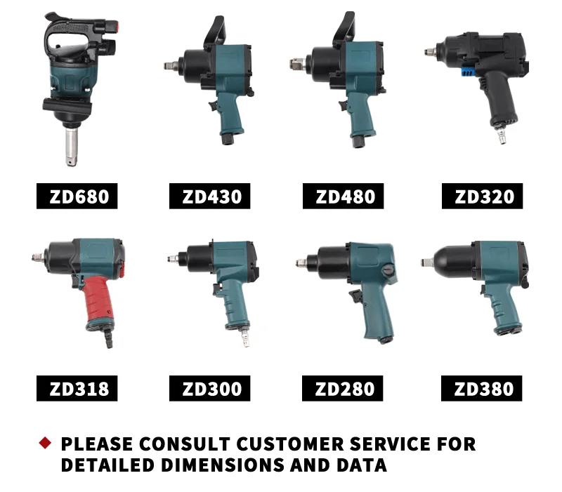 Heavy Duty Industrial Pneumatic Air Impact Wrench Spanner Air Tools Gun ...