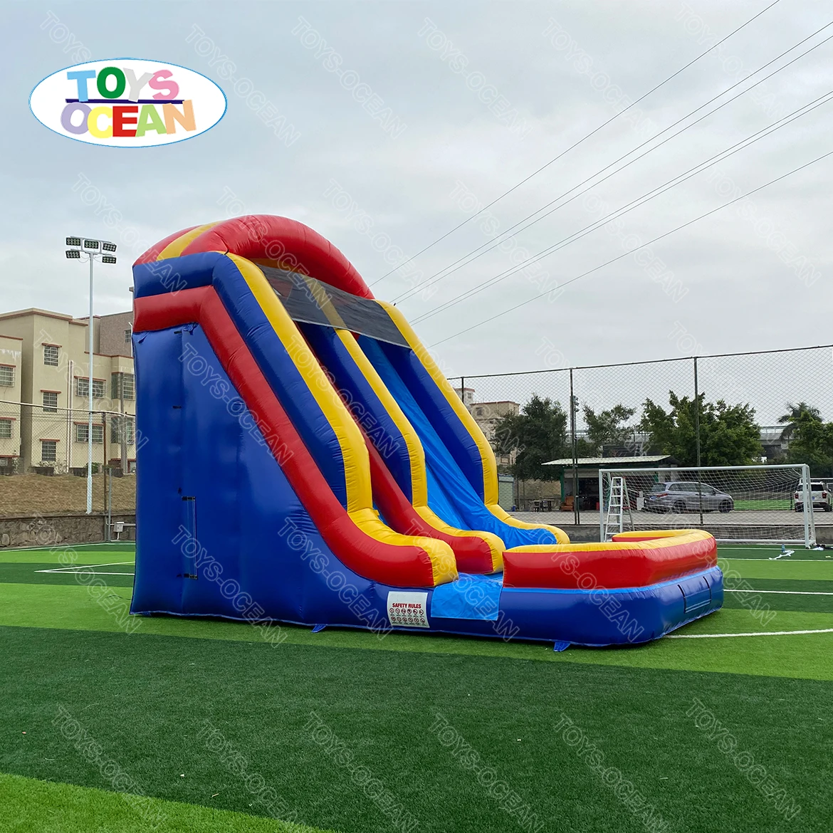 Customized Commercial PVC Backyard Inflatable Water Slide with Pool for ...