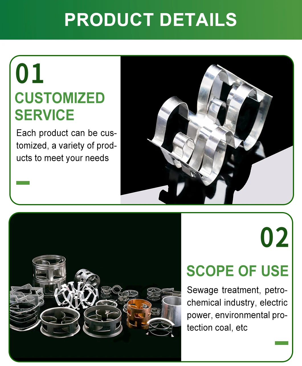 Mass Transfer Metal Random Tower Packing Ss304 316 410 Stainless Steel ...