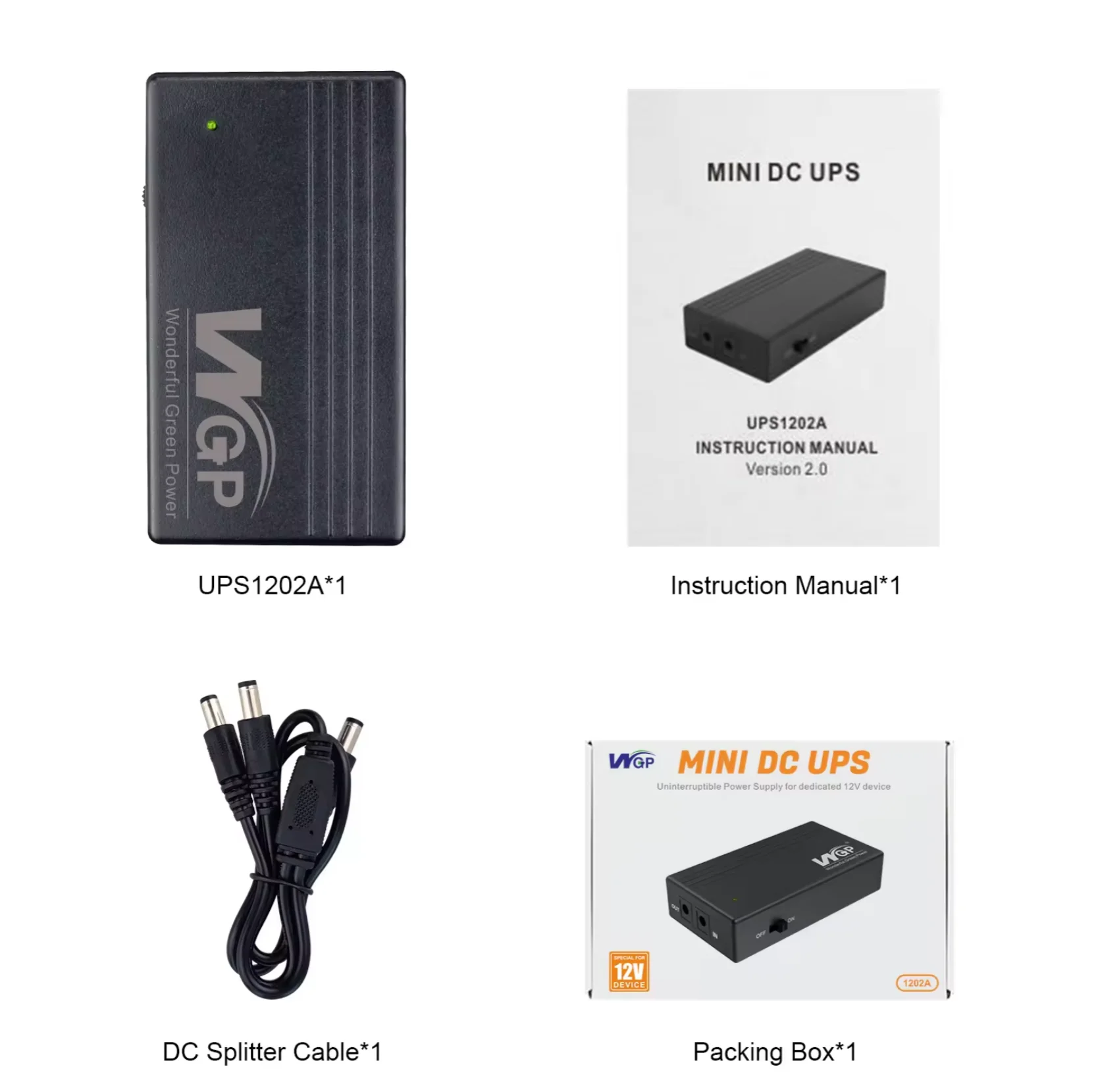 WGP UPS Router Wifi Backup 2A Battery Supply Power Bank DC 12V