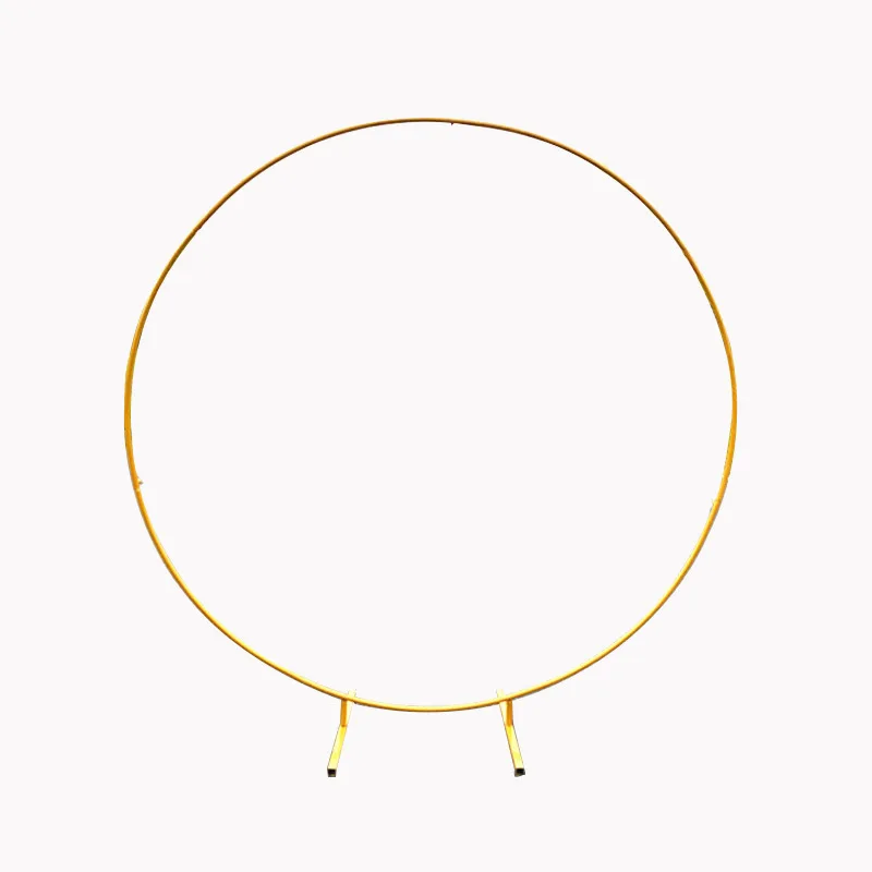 Golden Backdrop Stand Garden Circle Round Arch Stand Ballon Flower Arch ...