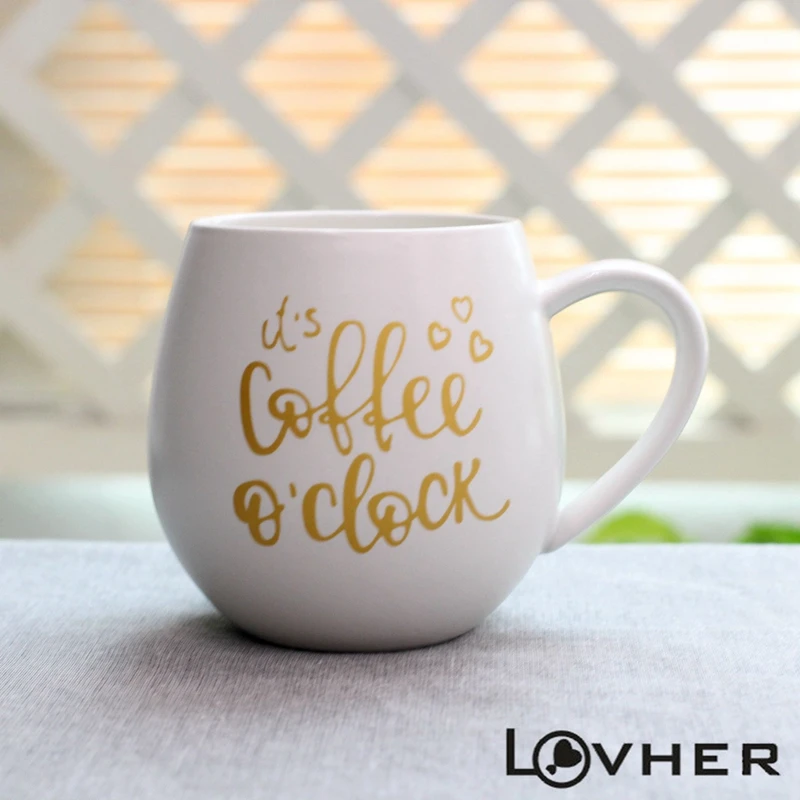 White Ceramic Coffee Mug - Round Porcelain Cup for Custom Design | Eco ...