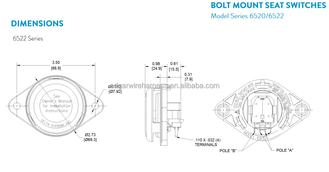 Custom Wire Harness Cable Assembly with Delta 96526 Connector