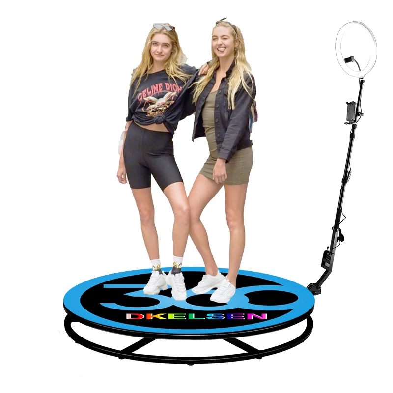 360 photo booth enclosure backdrop wedding self camera circle spin ...