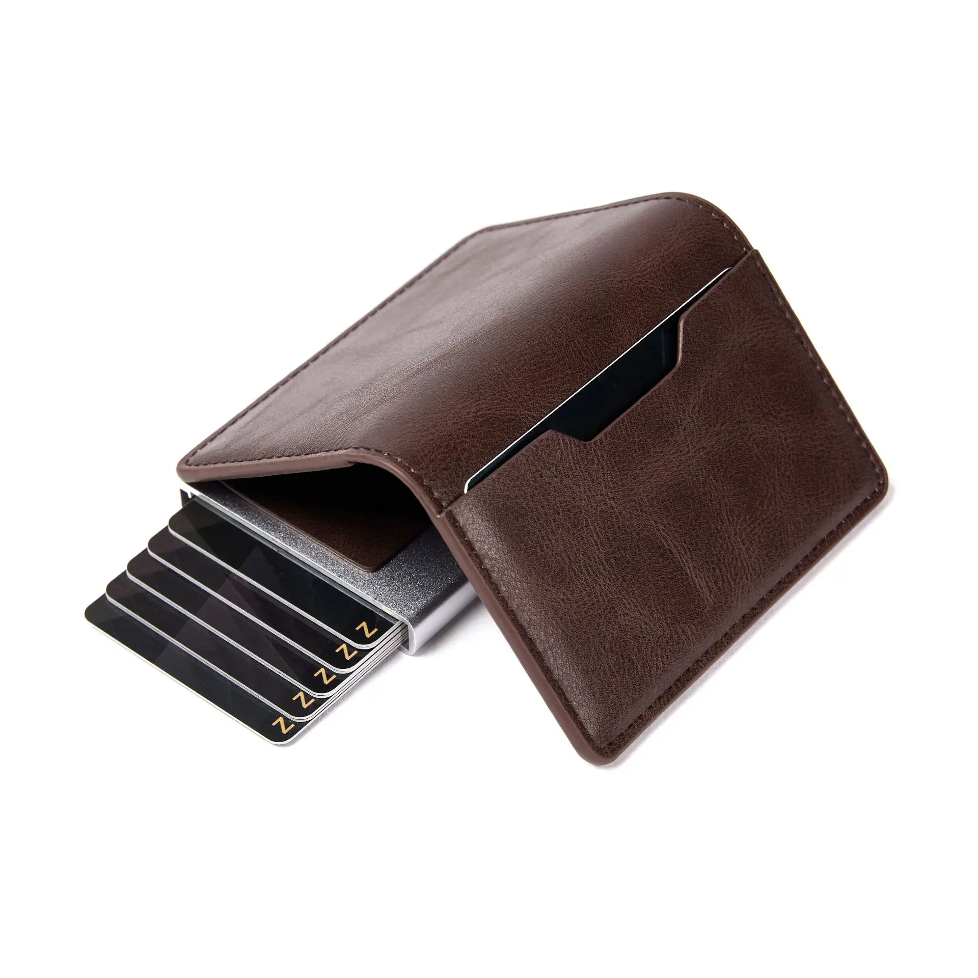 New Pop Up Quick Card Access Rfid Blocking Minimalist Pu Leather ...