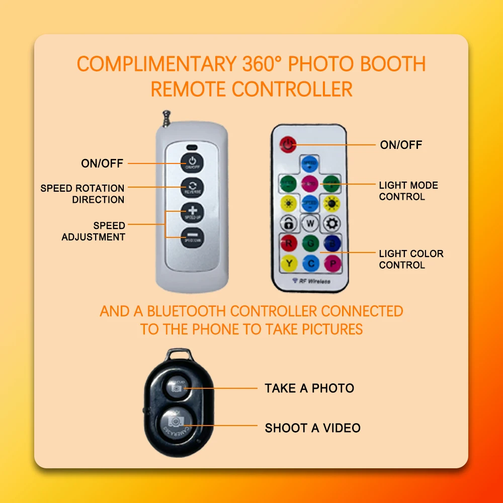 Us Warehouse Adjustable 360 Photo Booth Photobooth 360 Video Photo ...