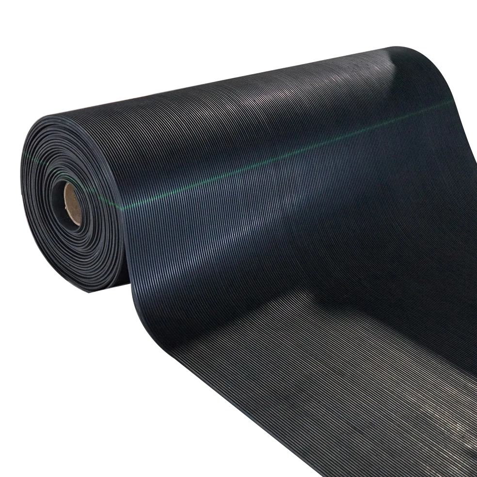 Industrial Sbr Fine Ribbed Rubber Floor Mat Roll Rubber Sheet Anti-slip ...