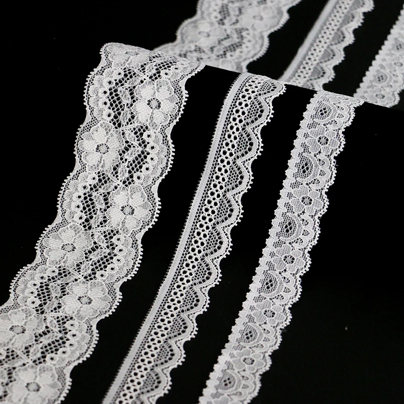 Custom Narrow Elastic Border Lace Trim Ribbon for Garment Sewing Crafts ...