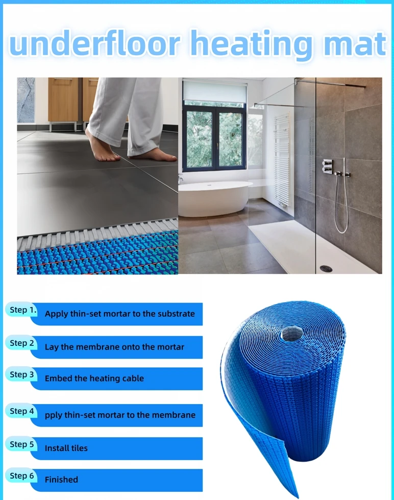 Schluter-like Waterproofing Insulation Decoupling Membrane Underfloor ...