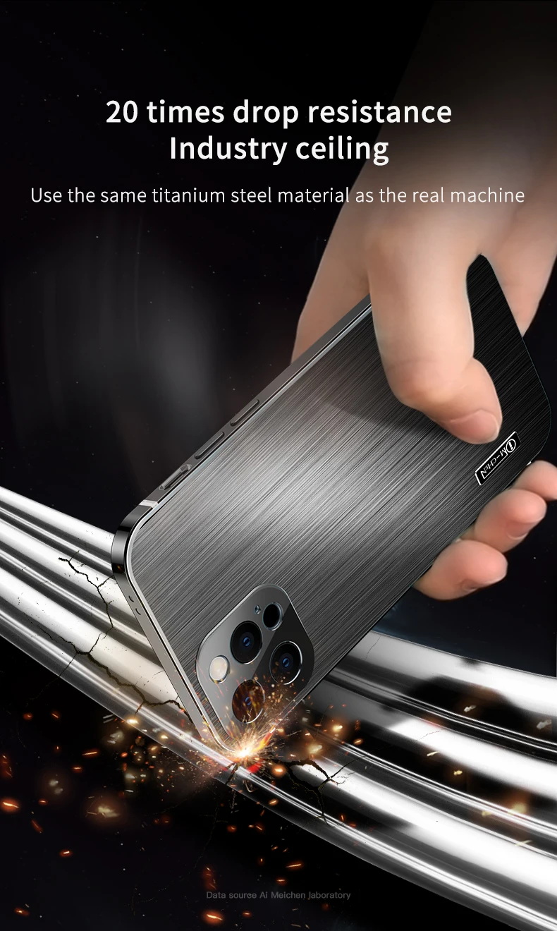 Titanium Steel Metal Phone Case,Waterproof Shockproof Metal Phone Case ...