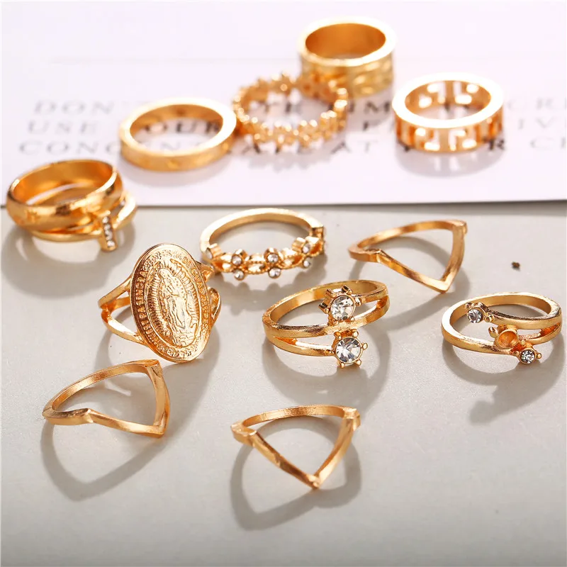 Wholesale Fashion 34 Styles Finger Rings Set Jewelry Women