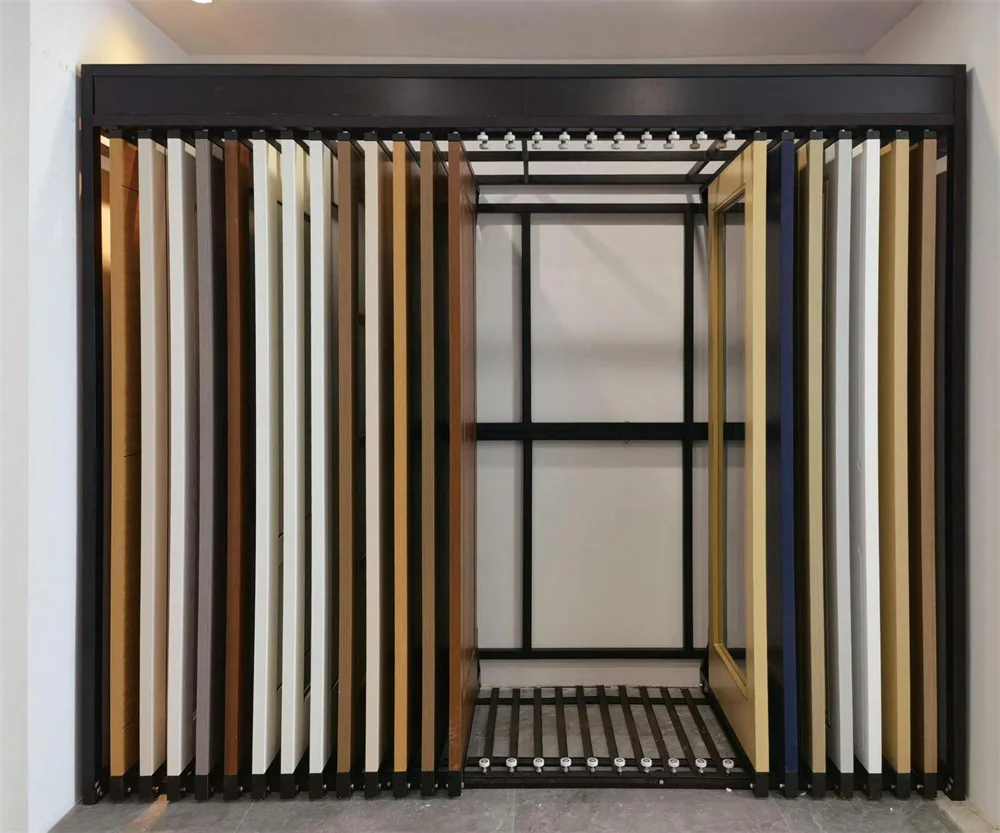 Modern Wooden Floor Display Rack Marble Floor Tile Display Racks For ...