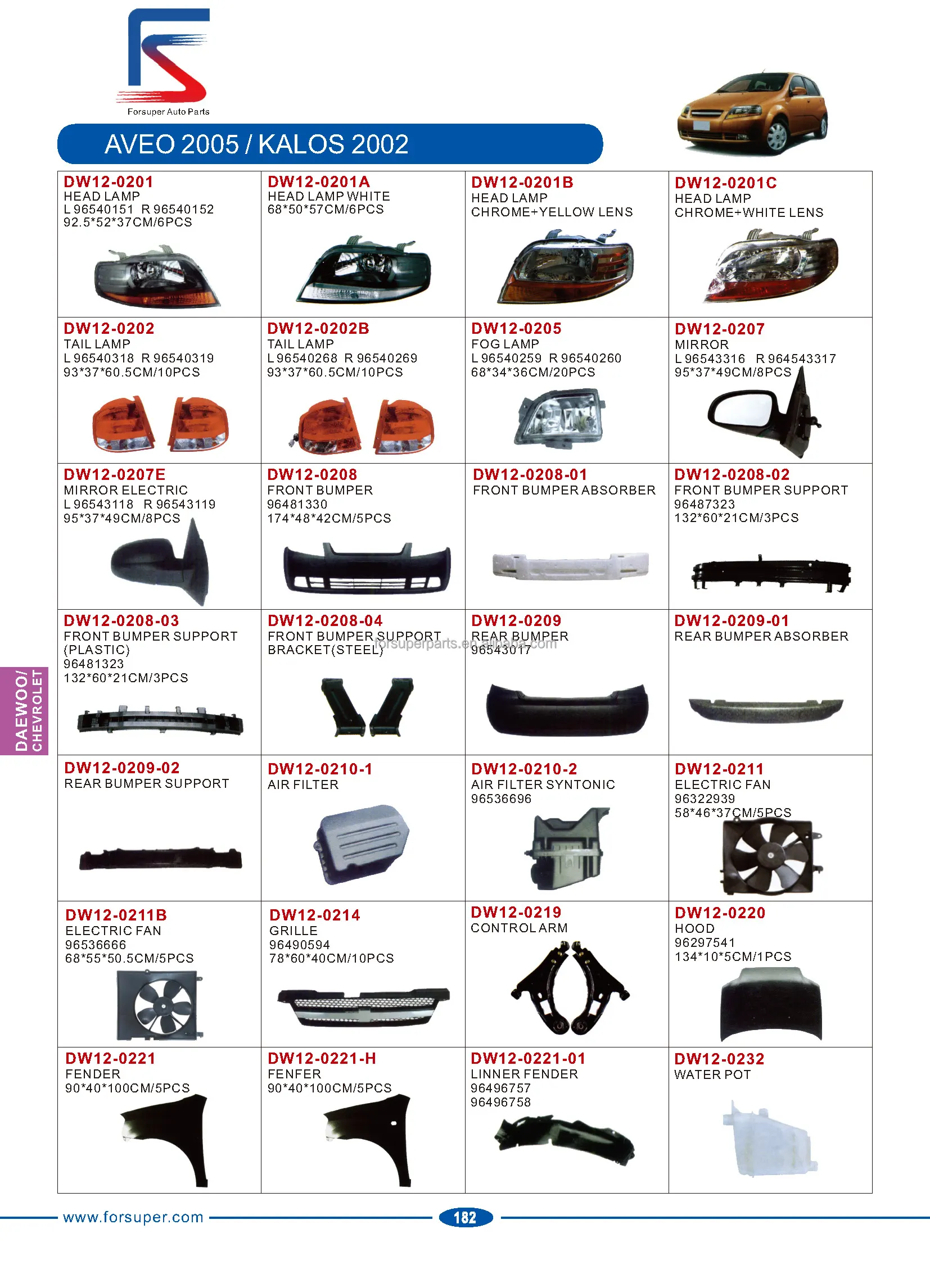 96490594 Front Grille for CHEVROLET AVEO 2005 KALOS 2002