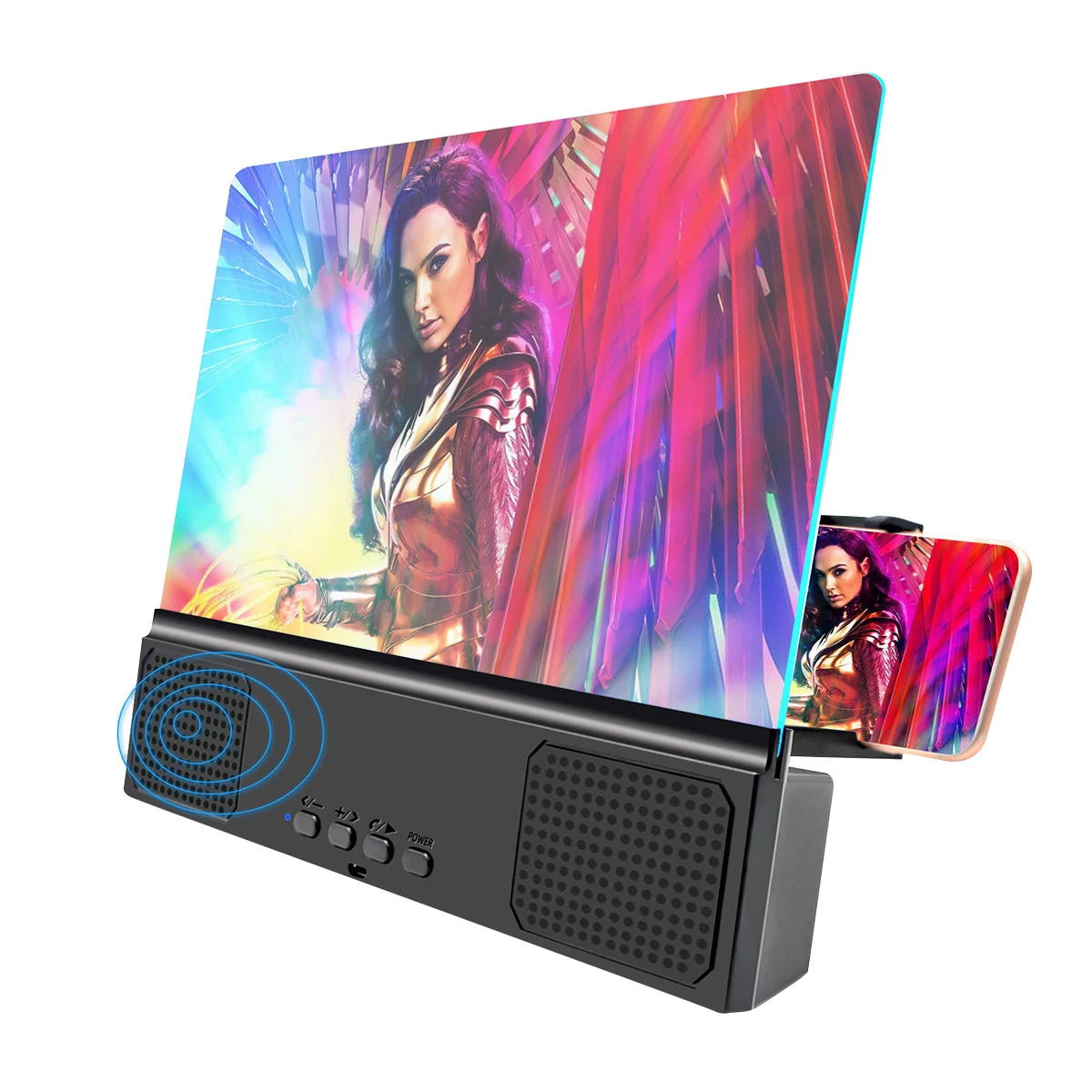 Foldable Pull-out 12 Inches HD 3D Mobile Phone Screen Magnifier Speaker ...