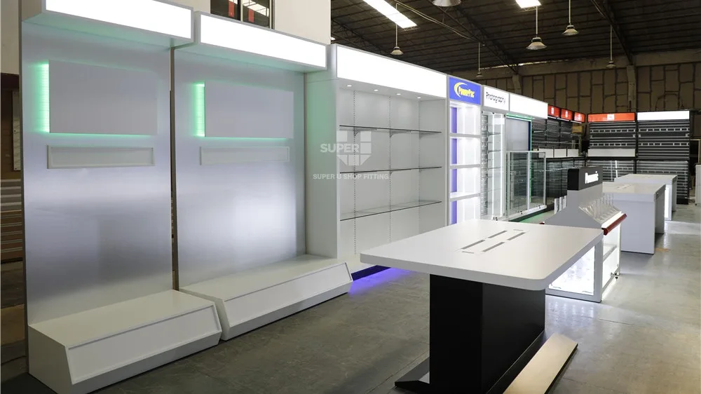 Custom Department Store Design Wooden Display Racks Electronic Store ...