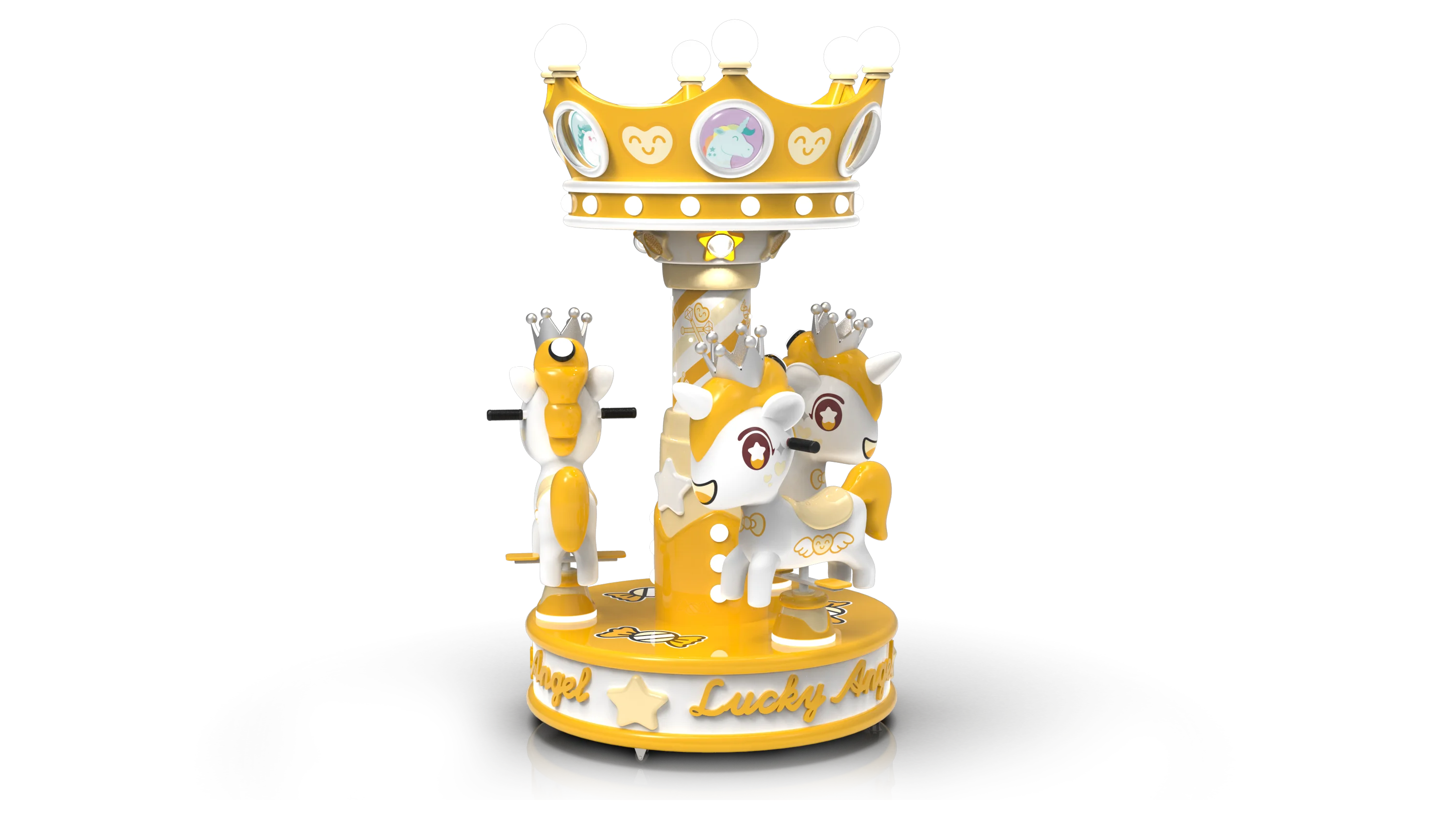 Outdoor Electric Equipments Coin Operated Mini Kid Carousel Ride Three ...