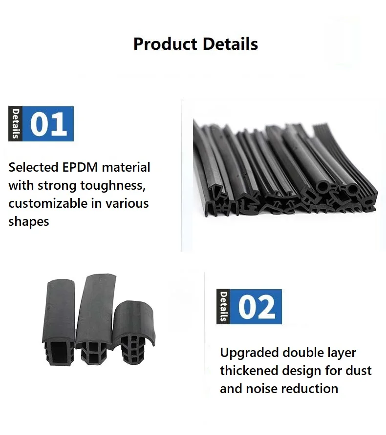 Customized Size Epdm Rubber Seal Strips Rubber Sealing Gasket For Boat ...