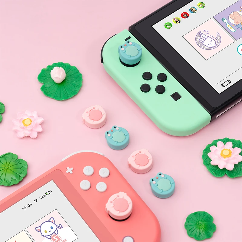 2023cute Cartoon Switch Thumb Grip Caps Joycon Joystick Cover Shell Ns ...