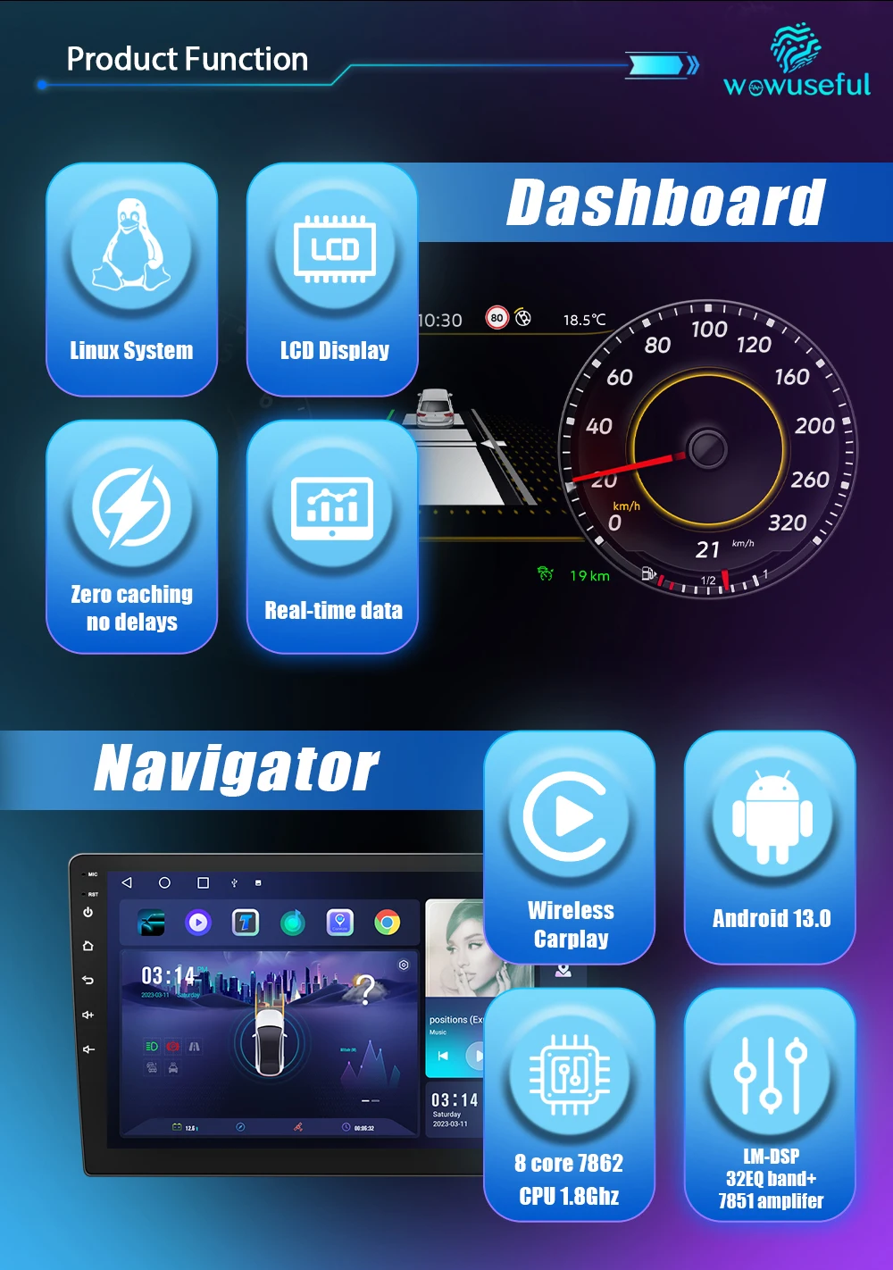 9'' LCD Digital Dashboard Cluster for VW Polo TDI GTI 6R Amarok (2008 ...