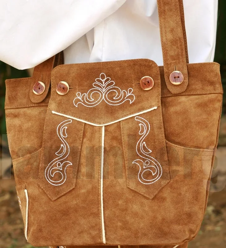 Real Leather German Traditional Bavarian Oktoberfest Trachten ...