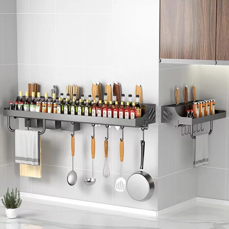 Stainless Steel Wall Mounted Knife Holder Tableware Storage Shelving ...