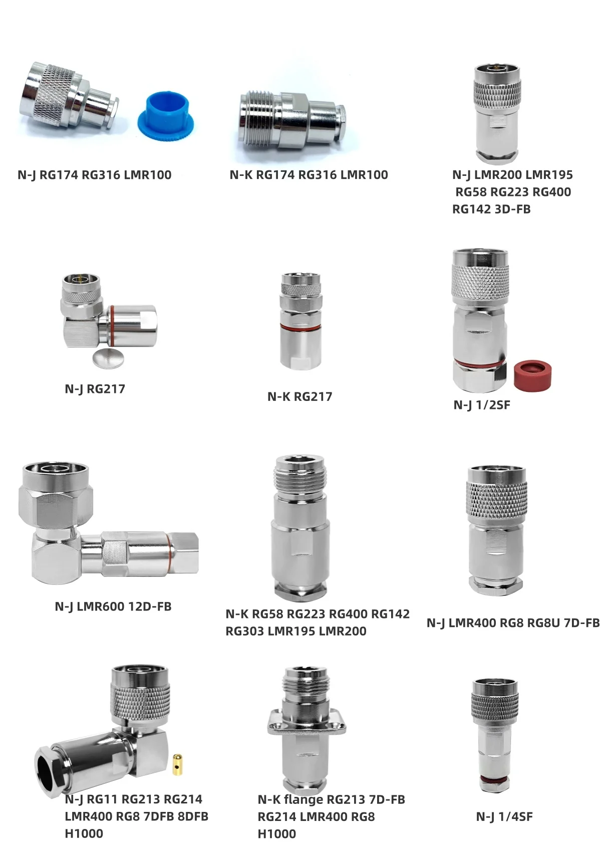 50ohm Male Female Connector Straight N Male Connector For Rg141 Coaxial ...