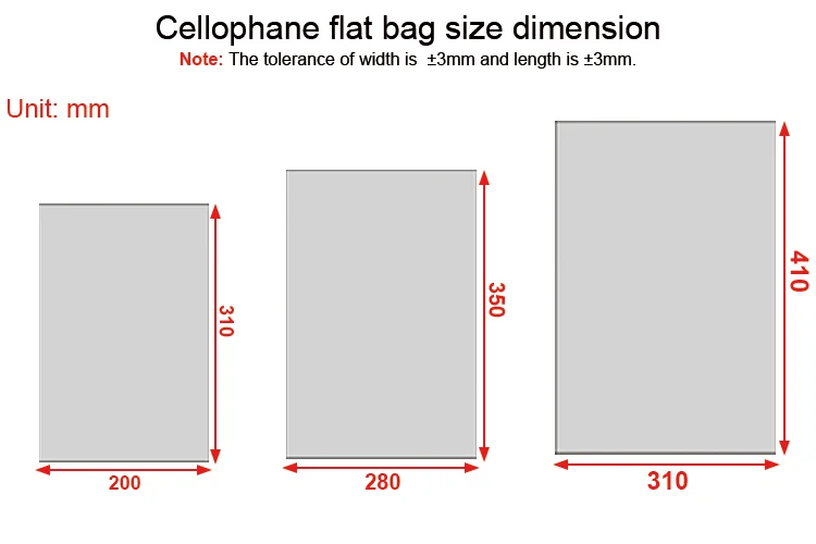 Custom Printed Logo Cellophane Polybag Packaging Clear Plastic Opp Poly ...