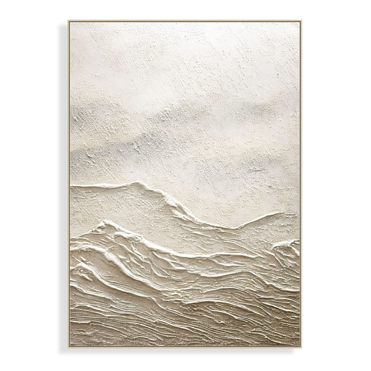 Alibaba.com: Handmade Frame Relief Abstract Beige Beach Ocean Seascape ...