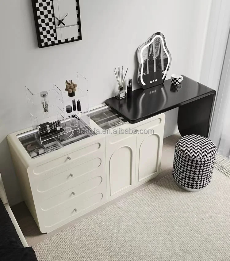 Unique Salon Narrow Dressing Table Walnut Wooden Tables For Bedroom ...