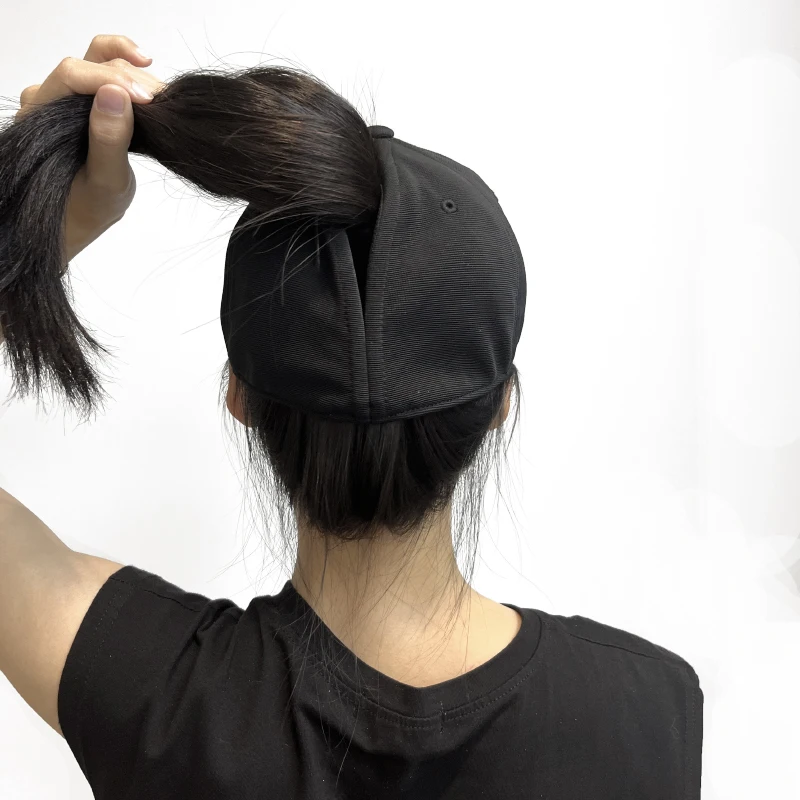 Magnetic Strip Closure Design Ponytail Hat 5 6 Panel Outdoor Cotton ...