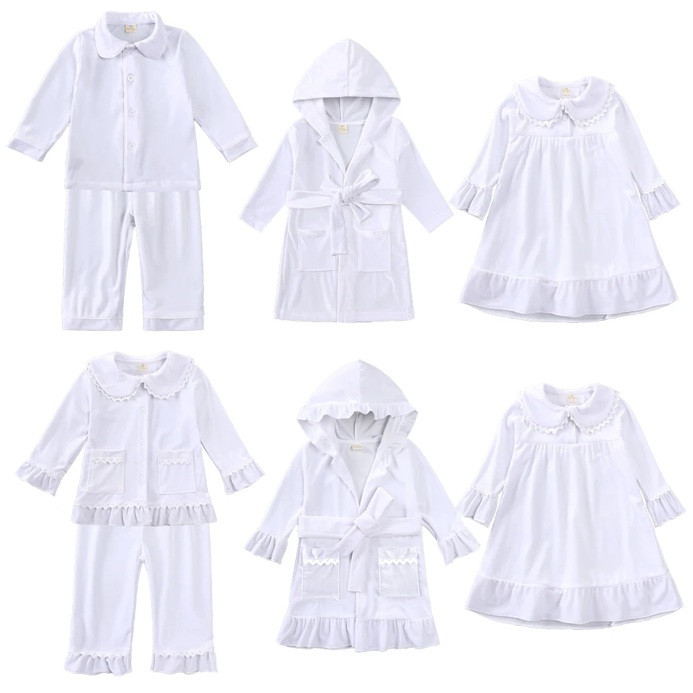 Shop Our Luxury Velvet Frill Kids Pajamas Set for Winter