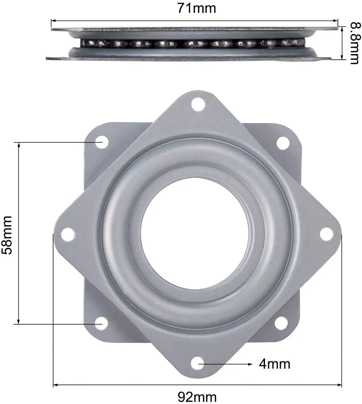 3 Inch 360 Degree Rotating Swivel Plate - Modern & Durable