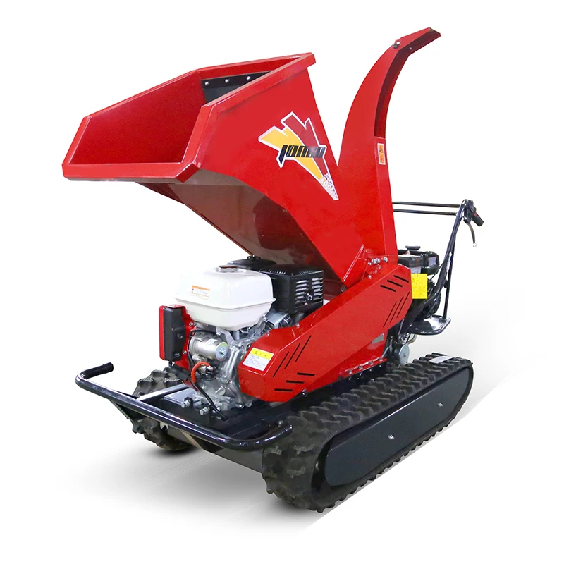 Mobile Banana Tree Trunk Branches Shredder Crawler Wood Chipper 420cc ...